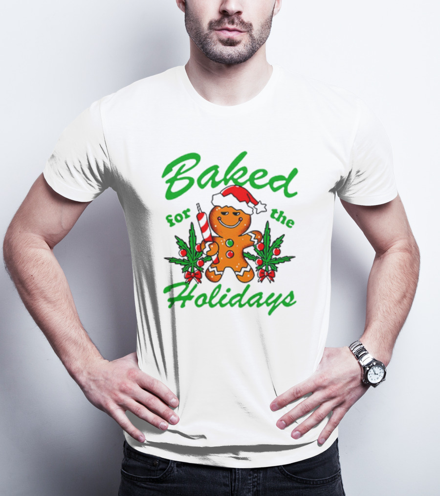 Baked For The Holidays Gingerbread Christmas Santa Hat T-Shirt