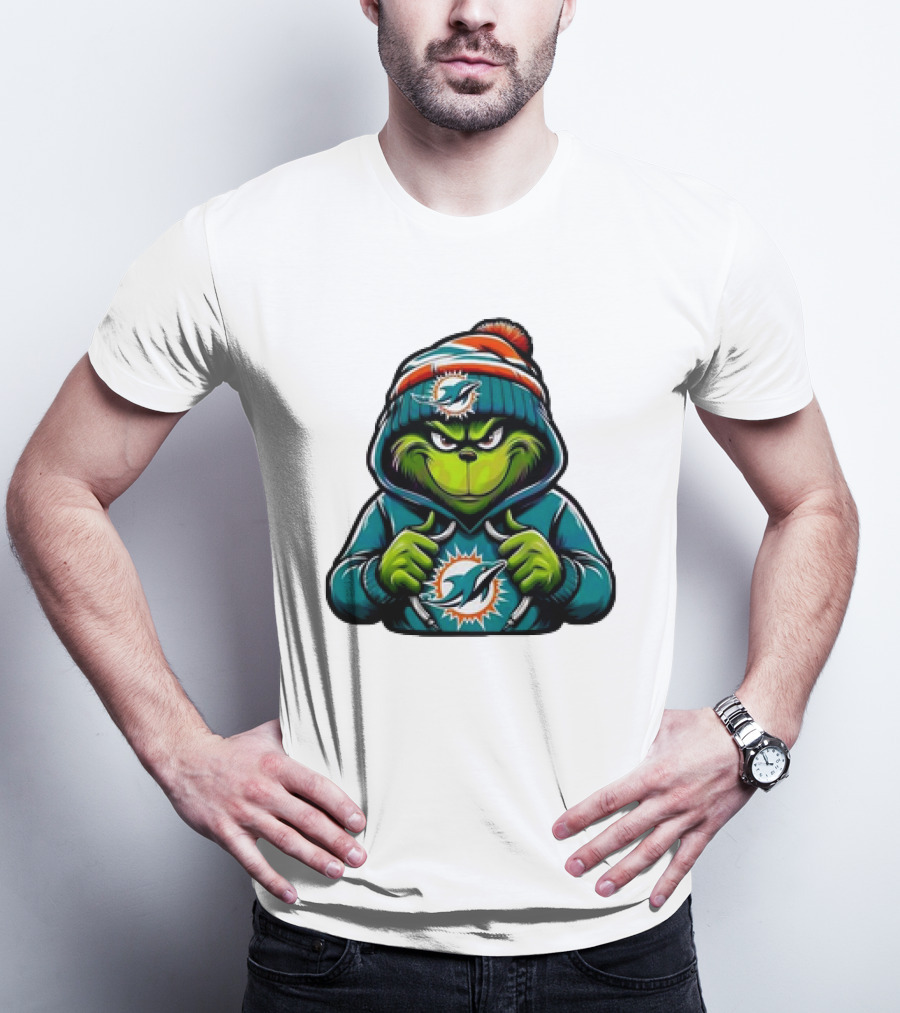 Retro Grinch Miami Dolphins NFL Hoodie Character T-Shirt