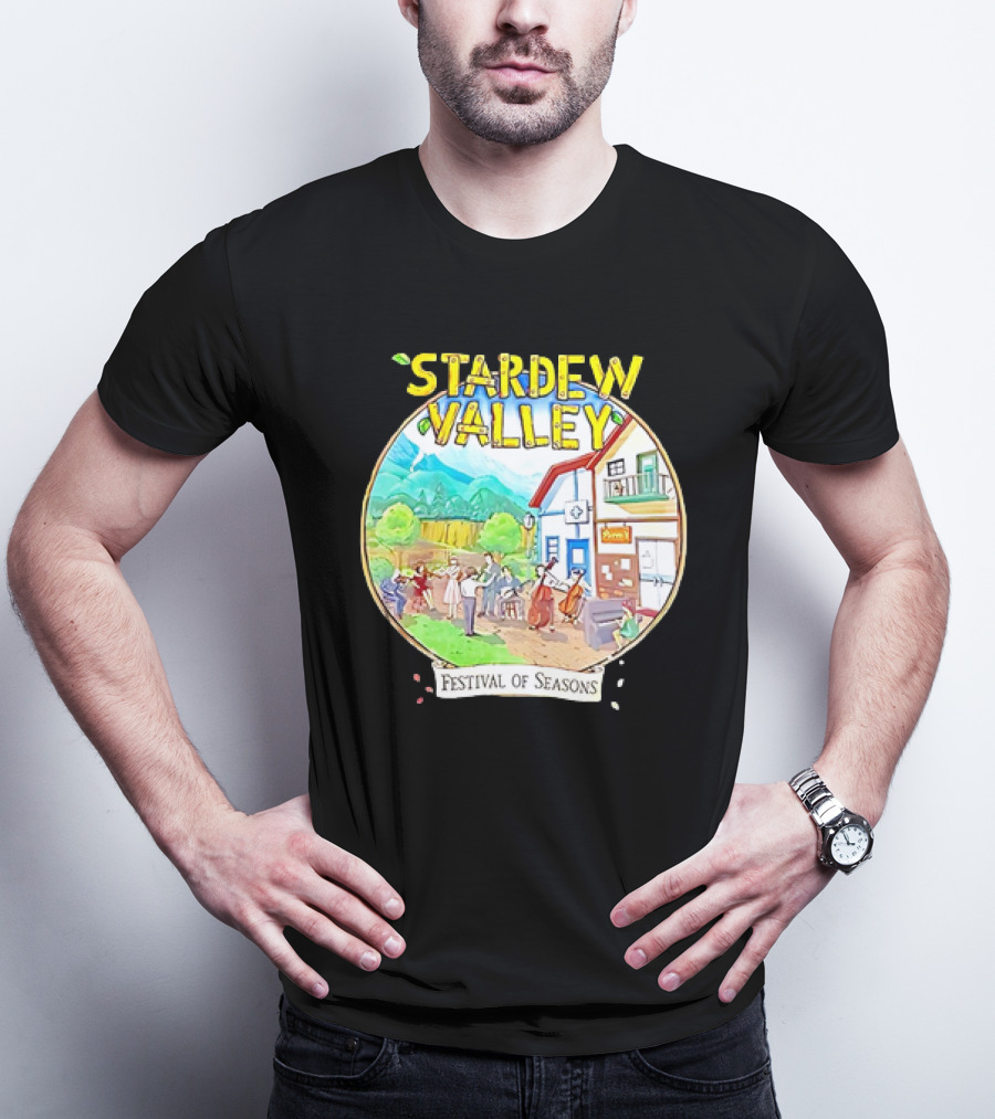 Stardew Valley Festival Of Seasons Pelican Town Celebration Scene T-Shirt