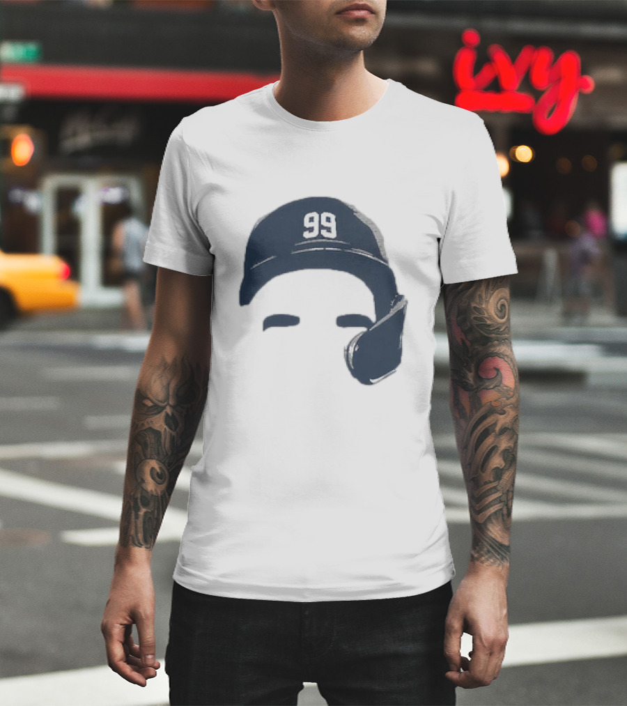 Aaron Judge New York Yankees Number 99 Blank Face Baseball Cap T-Shirt
