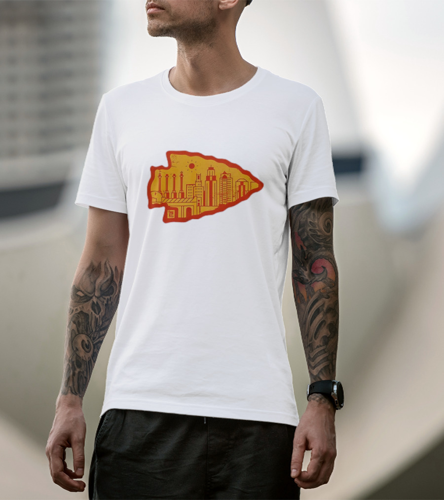 Arrowhead KC Kansas City Skyline T-Shirt