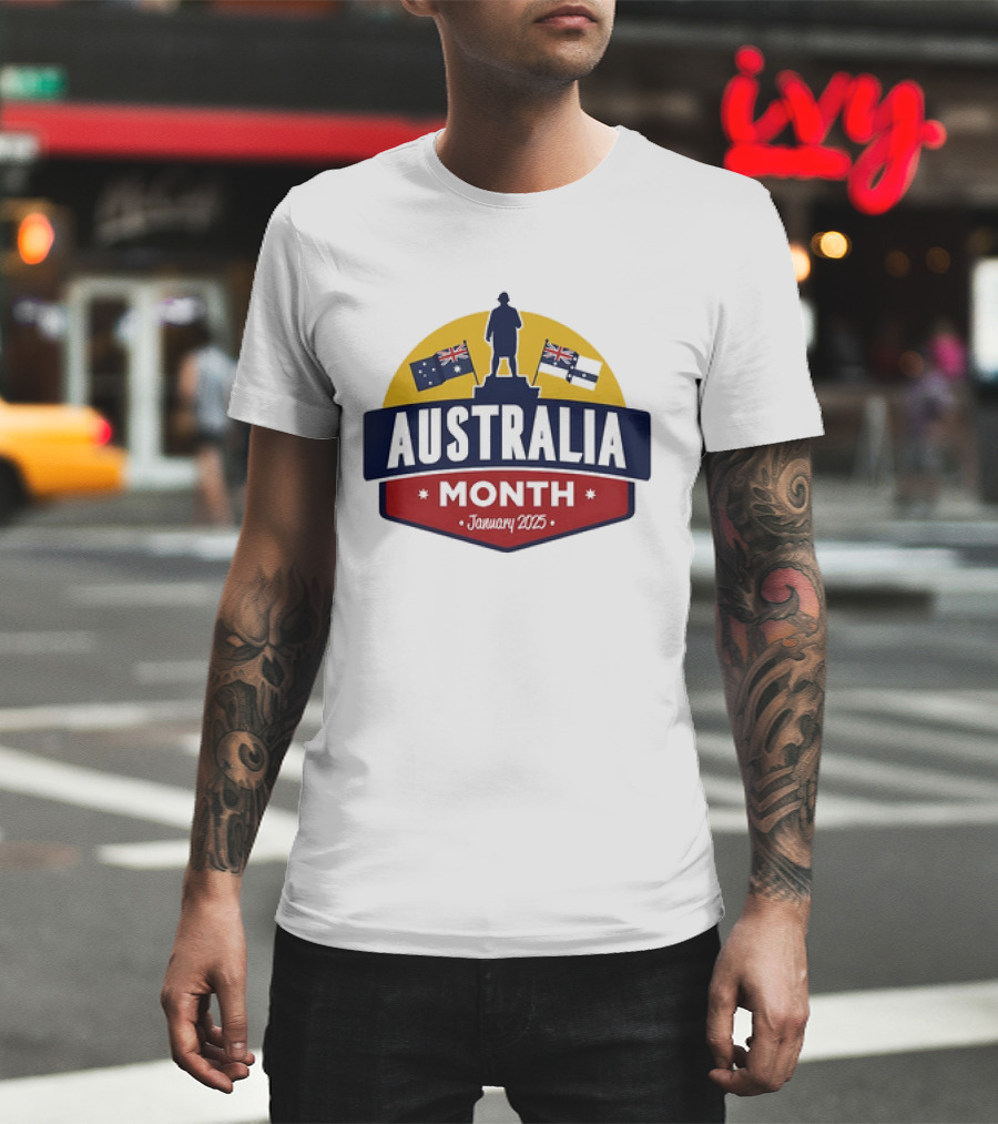 Australia Month Celebration January 2025 With Flags T-Shirt
