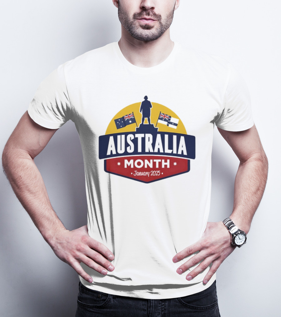 Australia Month Celebration January 2025 With Flags T-Shirt