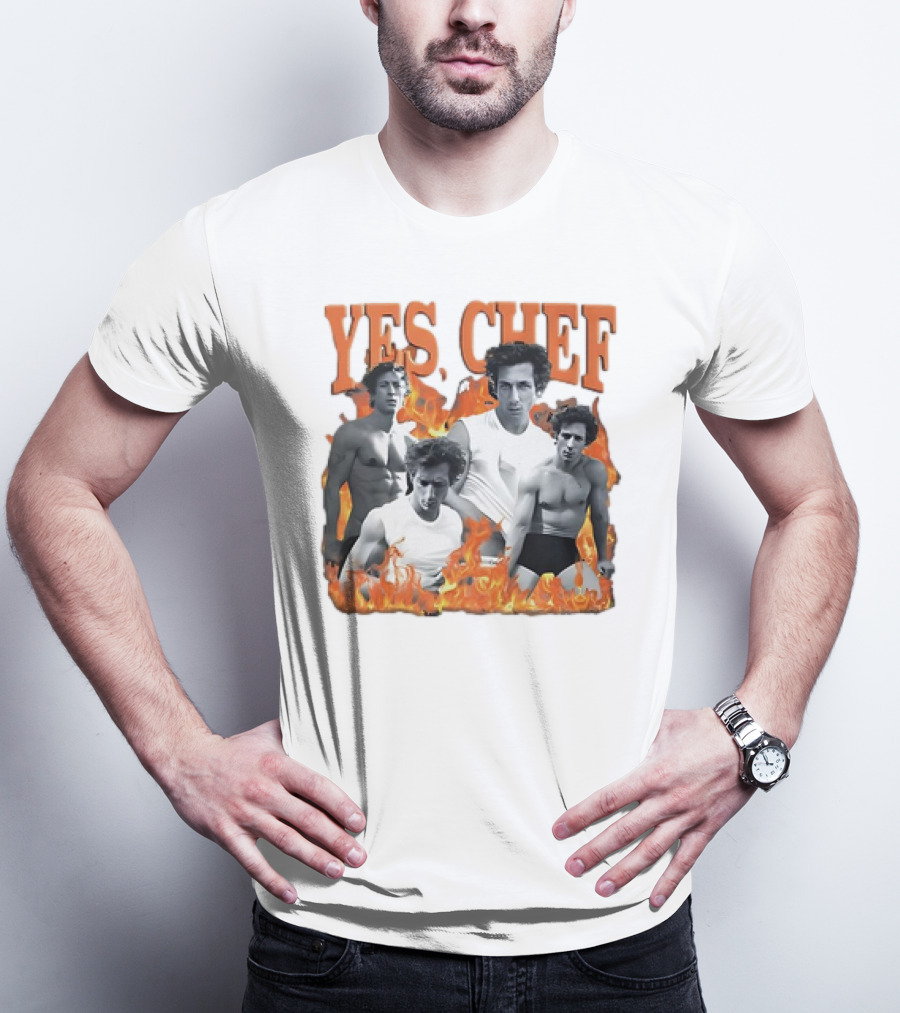 Yes Chef Jeremy Allen White Fire Montage T-Shirt