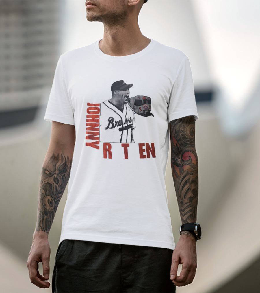 Johnny Rotten Braves Mets Subway Mashup Vintage T-Shirt