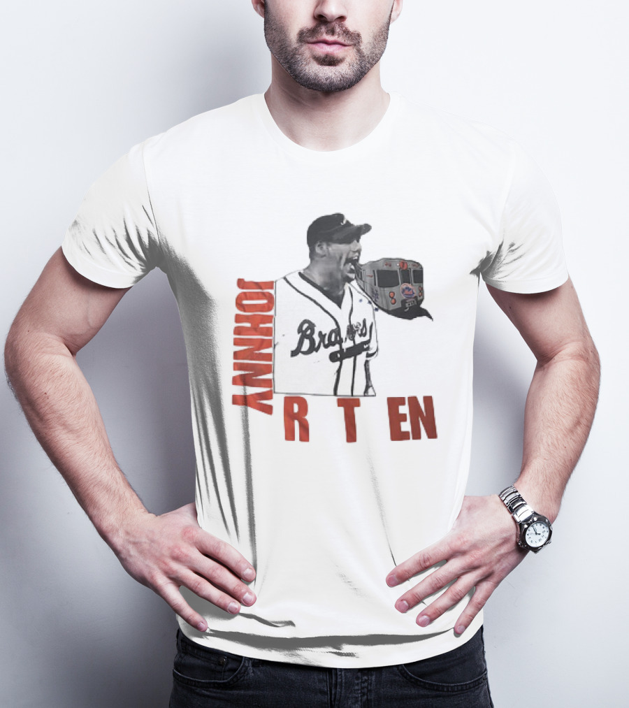 Johnny Rotten Braves Mets Subway Mashup Vintage T-Shirt
