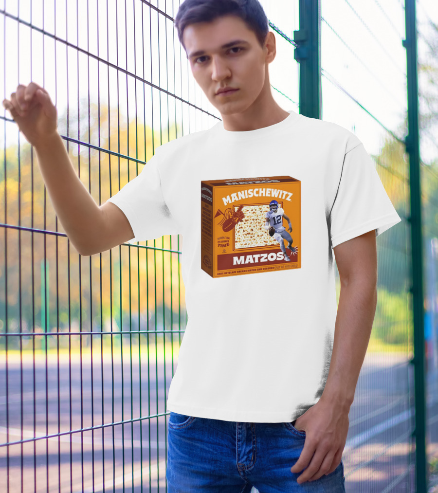 Manischewitz Matzos Jake Retzlaff Breaks Matzo And Records BYU Cougars Matzo Crunch Football T-Shirt