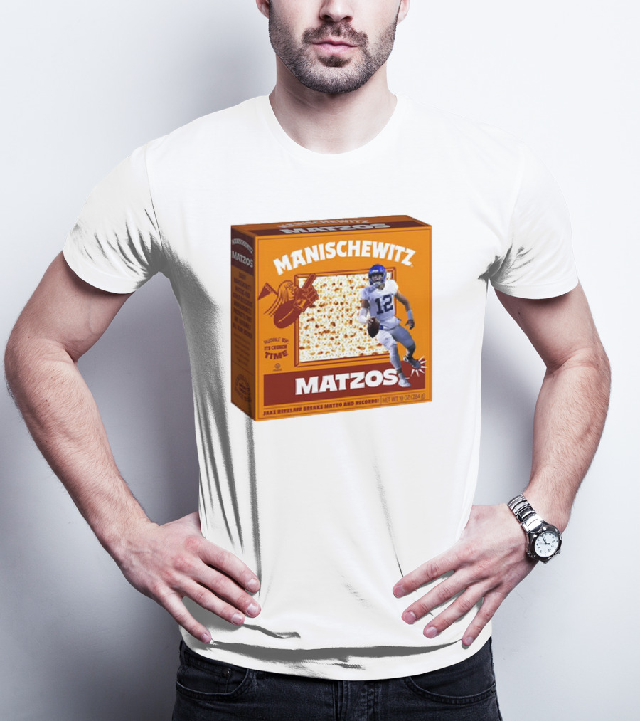 Manischewitz Matzos Jake Retzlaff Breaks Matzo And Records BYU Cougars Matzo Crunch Football T-Shirt