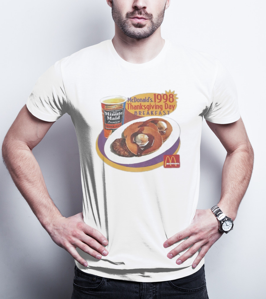 Minute Maid Orange Juice McDonald’s 1998 Thanksgiving Day Breakfast With Pancakes T-Shirt
