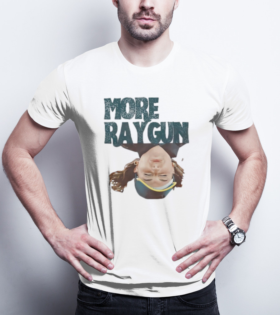 More Raygun Upside Down Headphone T-Shirt