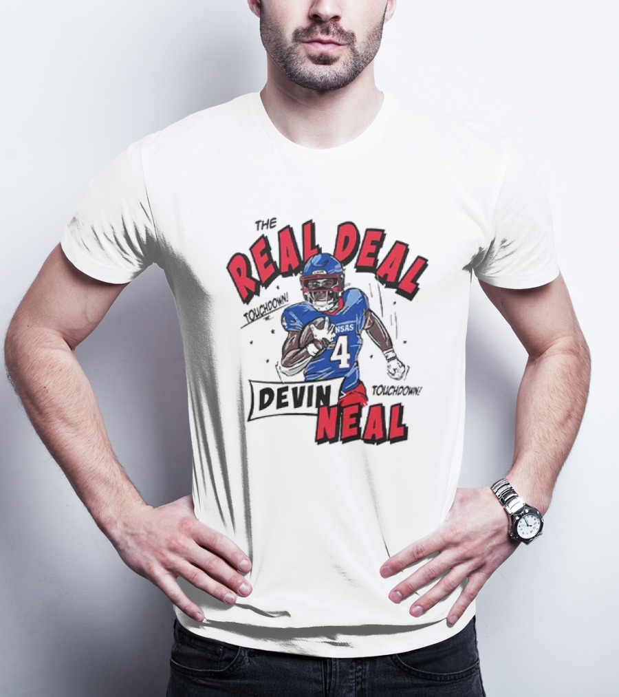 The Real Deal Devin Neal Kansas Touchdown Jayhawks T-Shirt