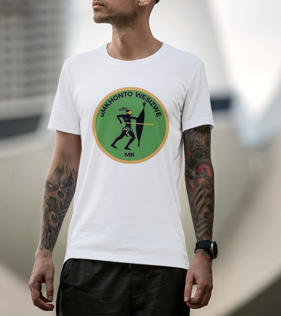 Umkhonto Wesizwe MK Embu Sign With Warrior And Spear T-Shirt