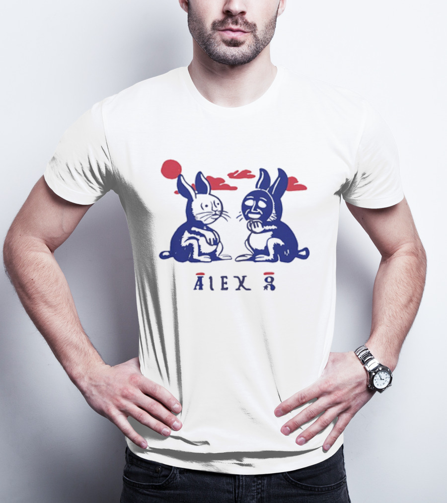 ALEX G Rabbit Duo With Red Clouds T-Shirt
