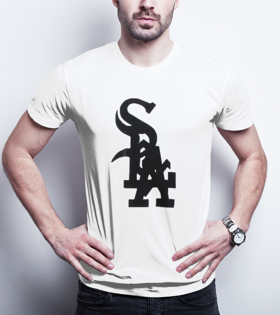 Chicago White Sox And Los Angeles Dodgers Logo Combination T-Shirt