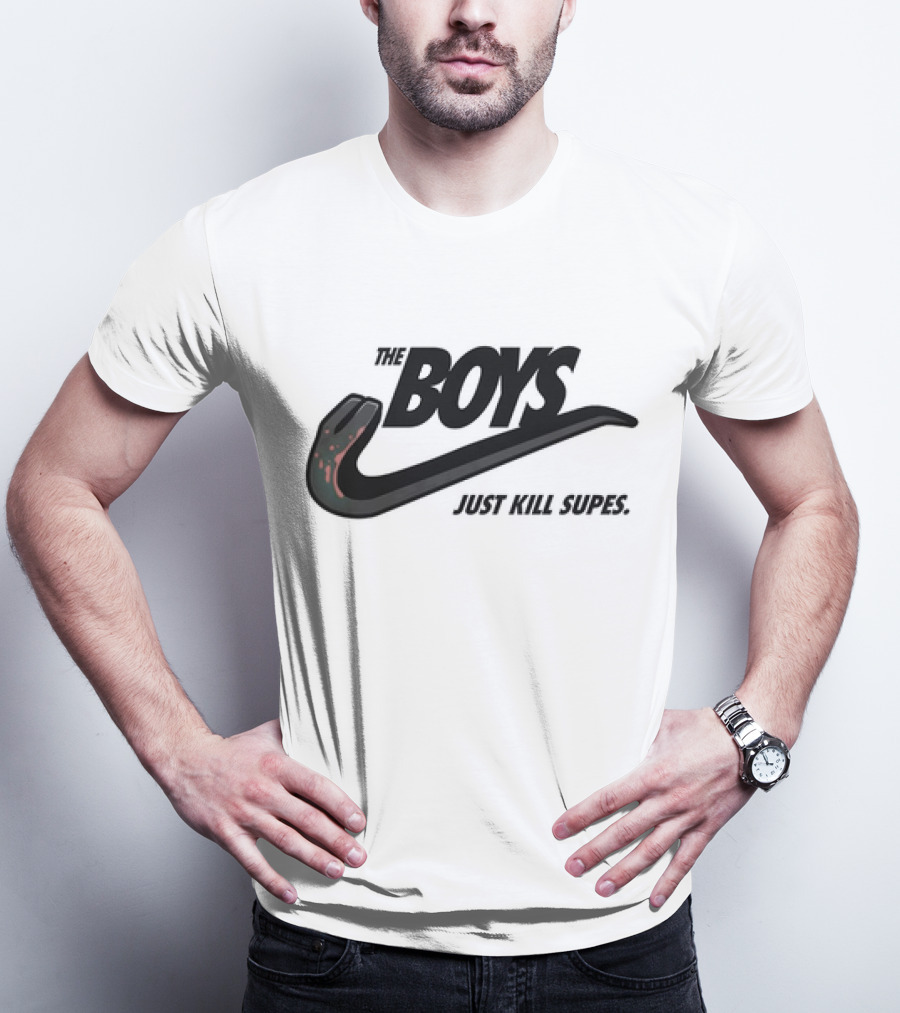 The Boys Just Kill Supes Snake Swoosh T-Shirt