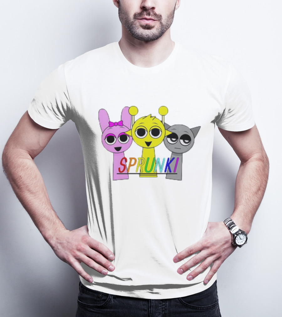 SPRUNKI Game Main Characters Bunny Chick And Cat T-Shirt