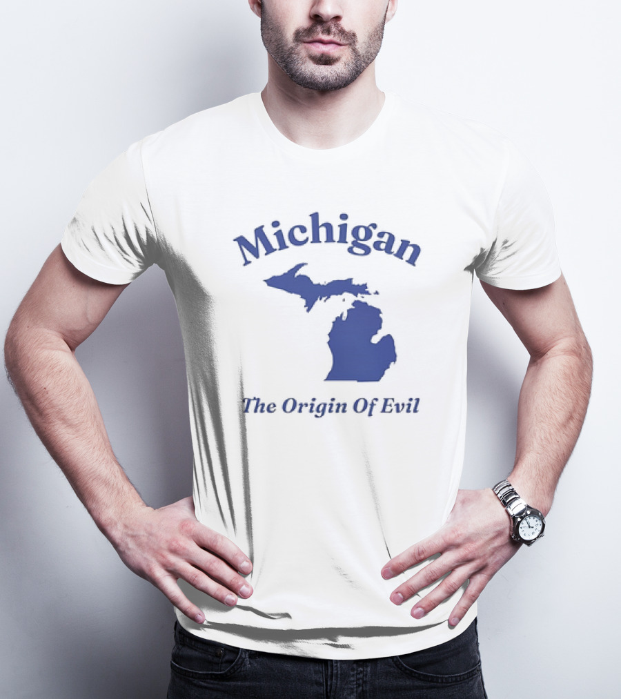 Michigan The Origin Of Evil Map T-Shirt