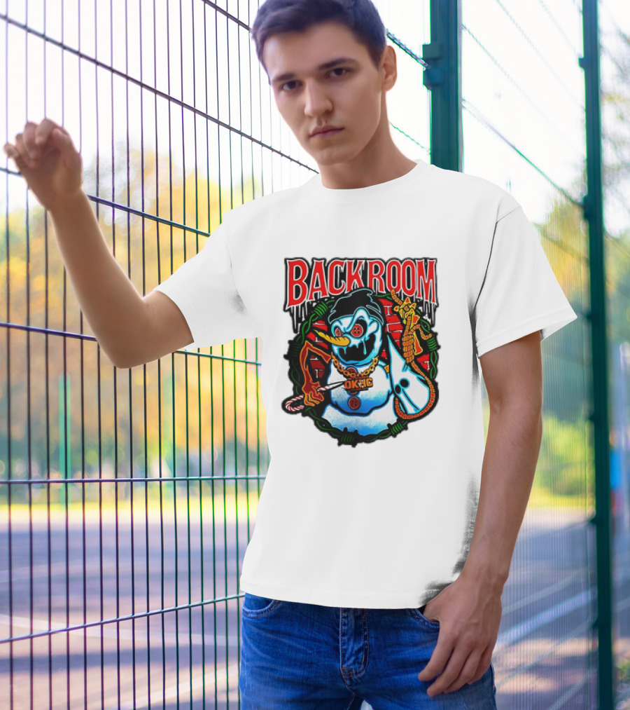 Backroom OKHC Hardcore Snowman Holiday T-Shirt