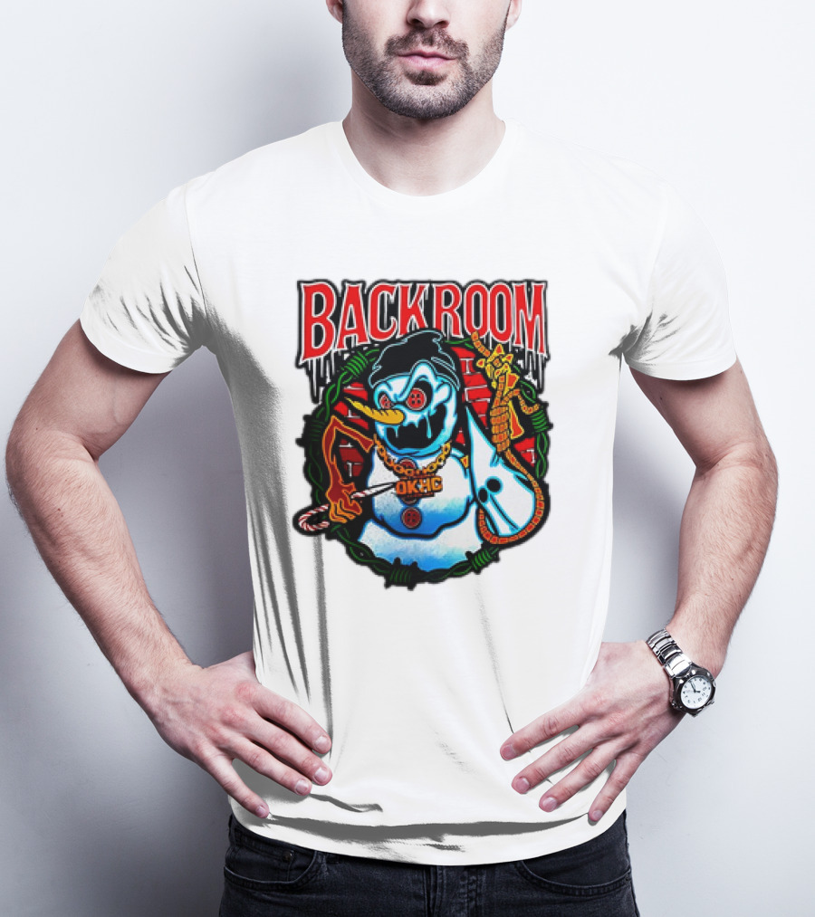 Backroom OKHC Hardcore Snowman Holiday T-Shirt
