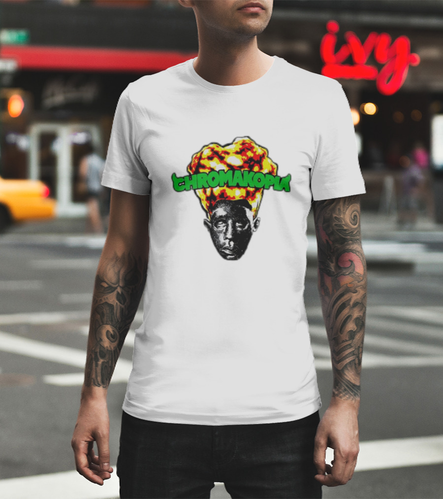 Chromakopia Flaming Head Abstract T-Shirt
