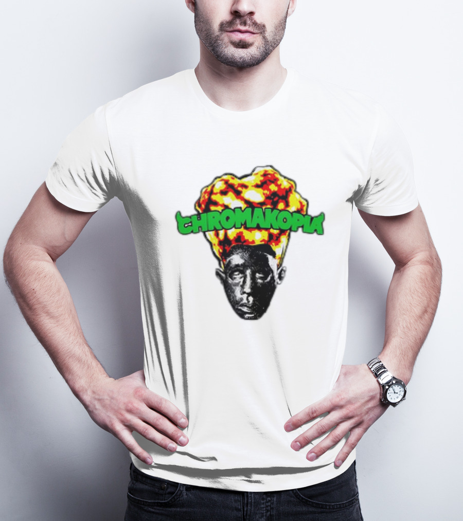 Chromakopia Flaming Head Abstract T-Shirt