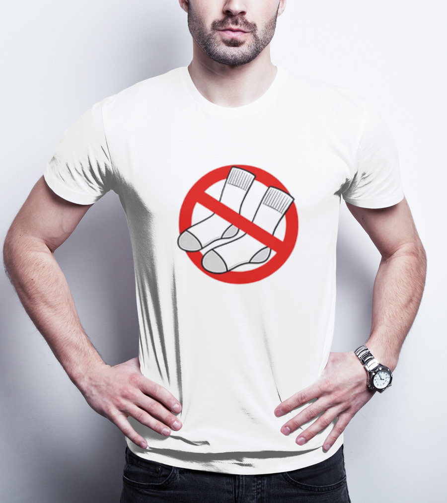 No Socks Symbol Keine Socken T-Shirt