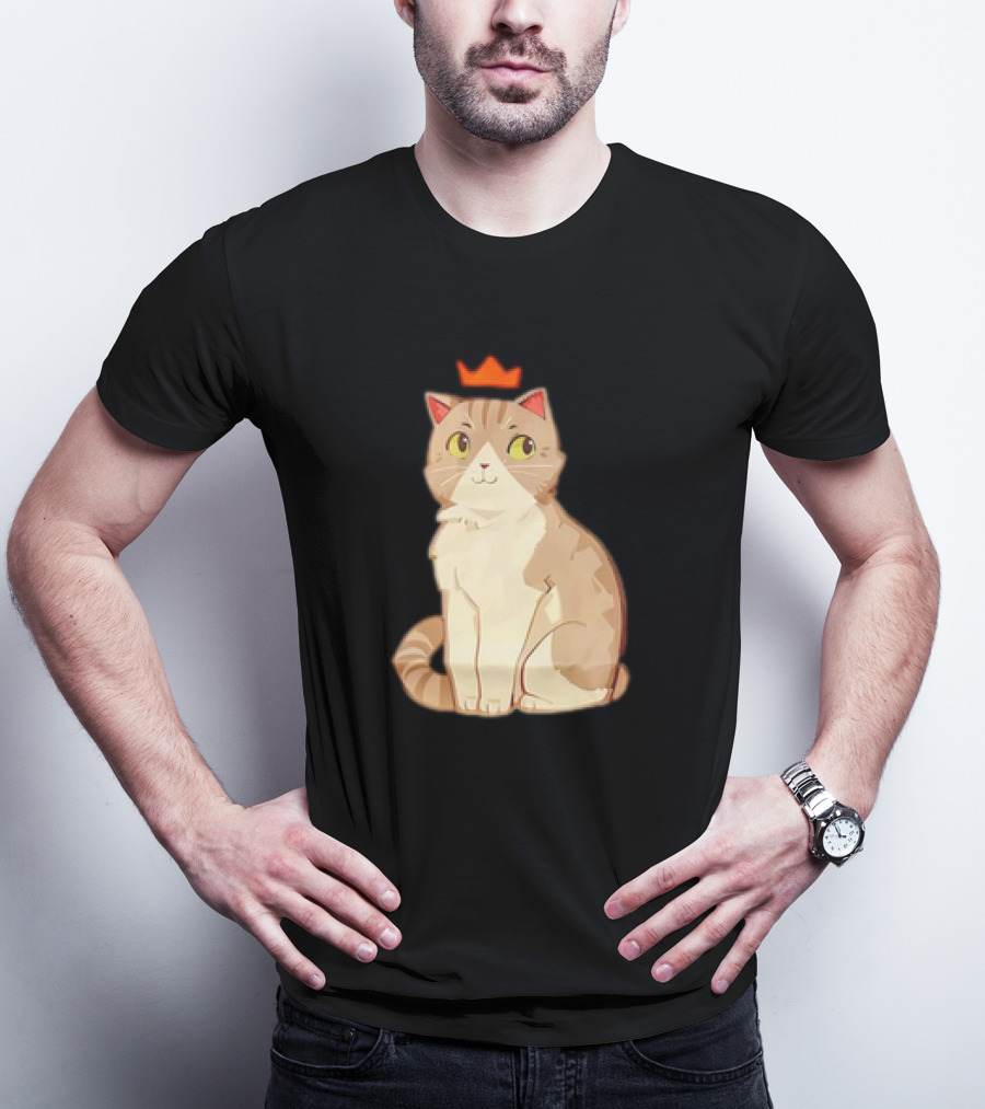 Good Times Cat With Orange Crown T-Shirt