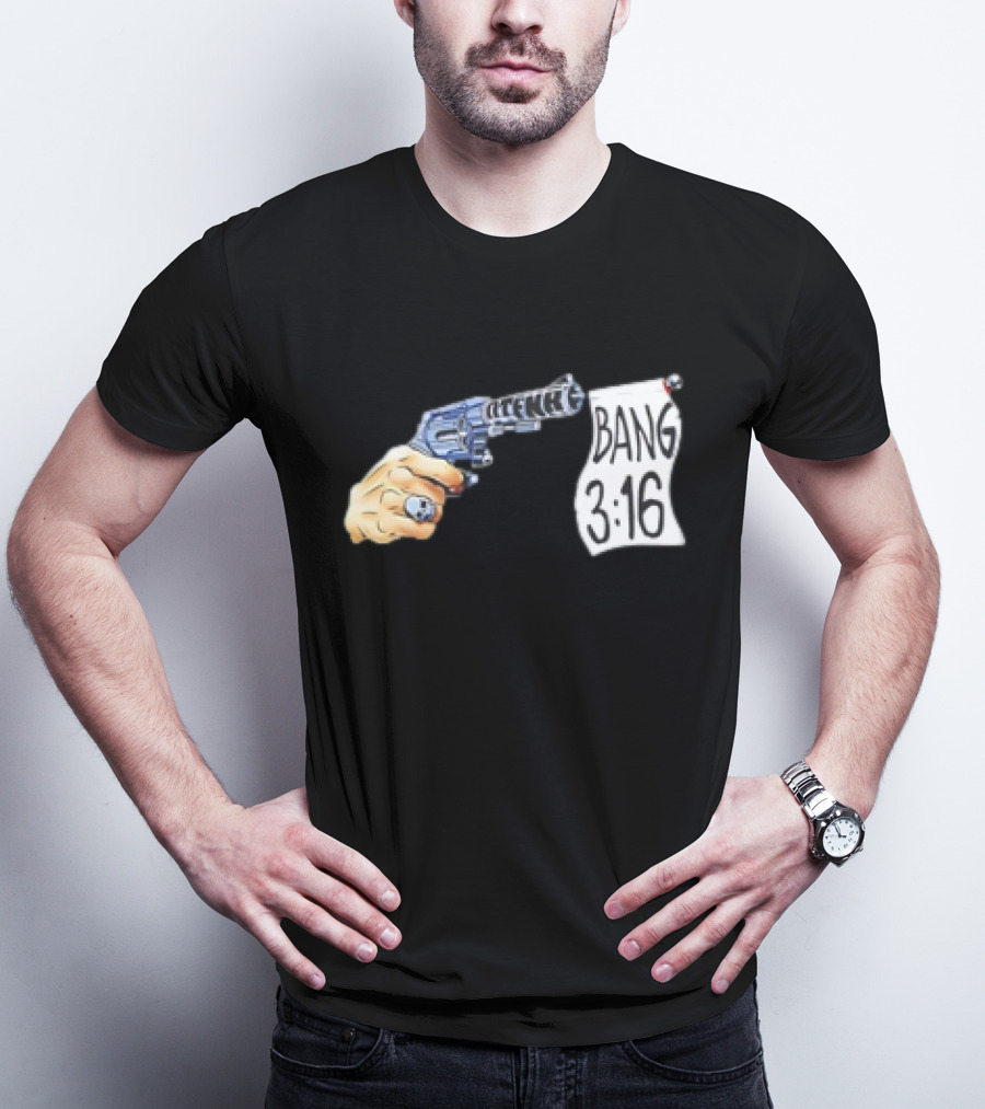 Bang 3 16 Off The Rope Gun Cartoon T-Shirt