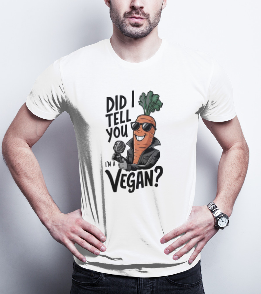 Did I Tell You I’m A Vegan Carrot With Microphone And Sunglasses T-Shirt