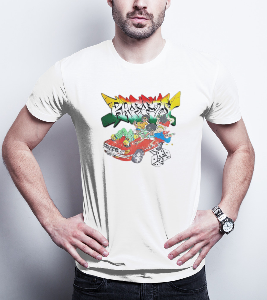 Breezy South Africa Cartoon Car Dice T-Shirt