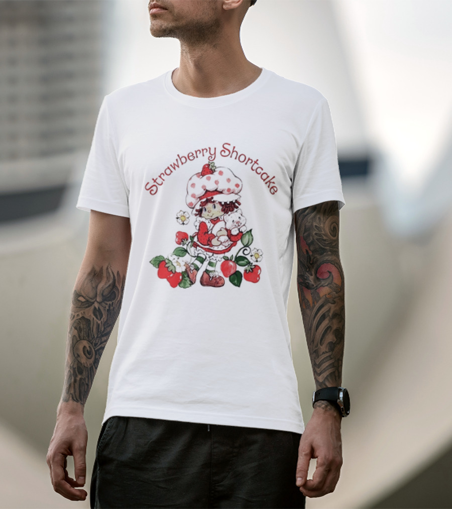 Strawberry Shortcake With Plush Bear And Strawberries T-Shirt