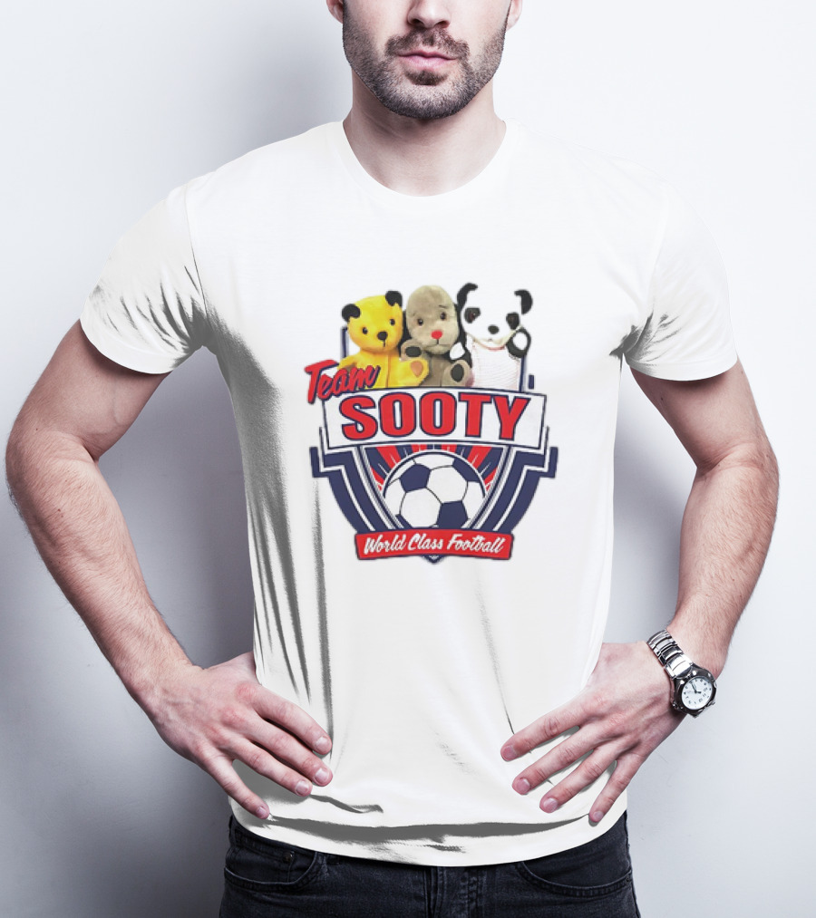 Team Sooty World Class Football Soccer Badge Trio T-Shirt