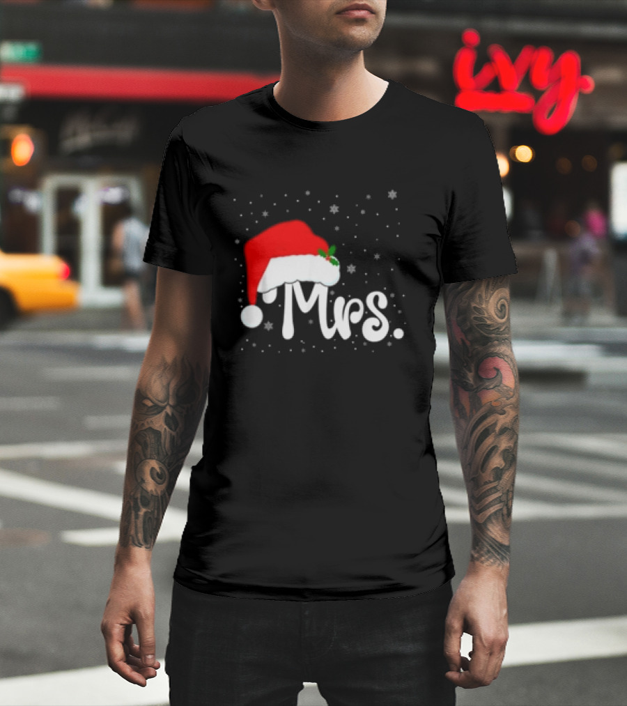 Mrs Santa Claus Christmas Matching Couples T-Shirt