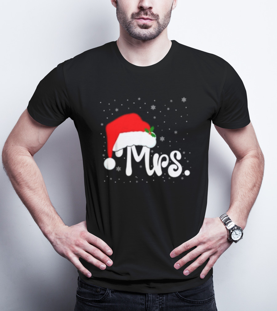 Mrs Santa Claus Christmas Matching Couples T-Shirt