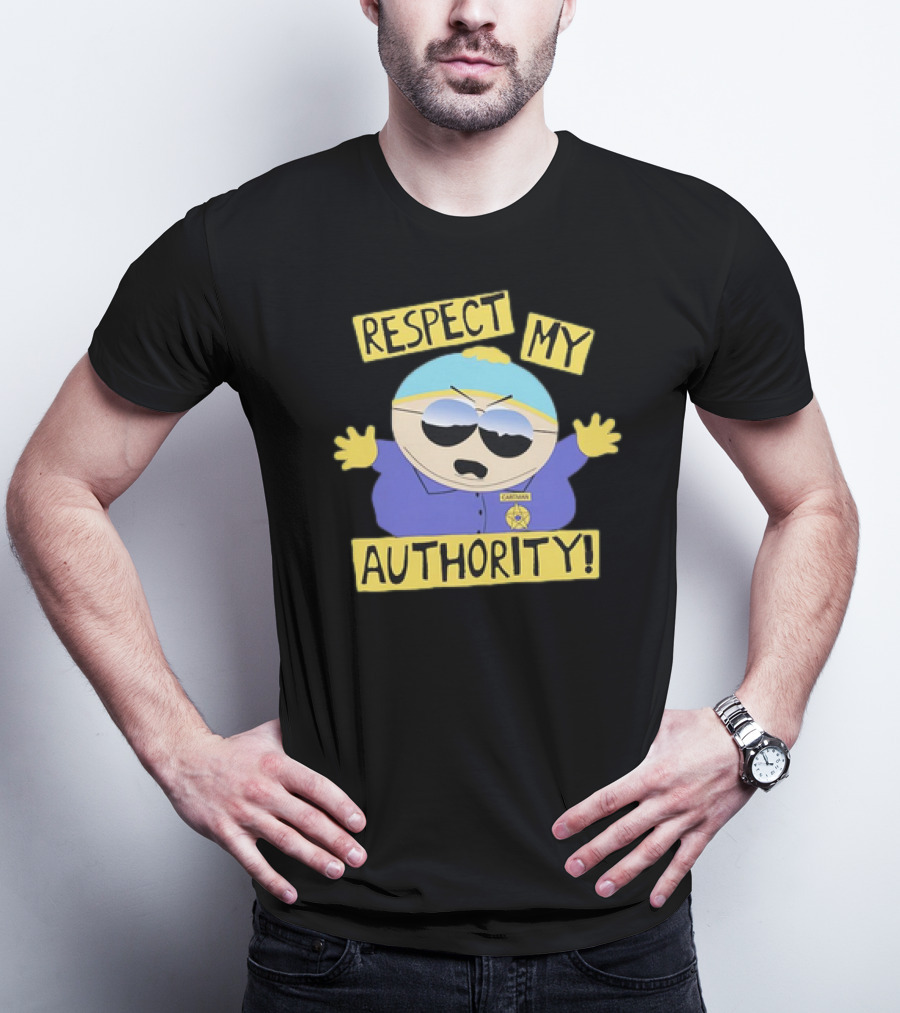 South Park Respect My Authority Cartman Police Badge Sunglasses T-Shirt