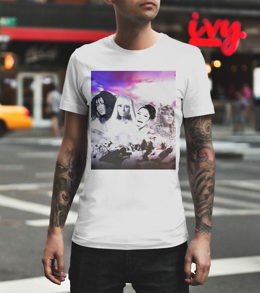 Kingkongkenn My Female Rap Mount Rushmore Nicki Minaj And Rihanna T-Shirt