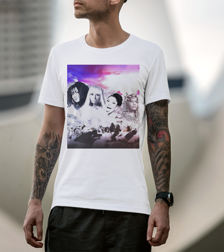 Kingkongkenn My Female Rap Mount Rushmore Nicki Minaj And Rihanna T-Shirt