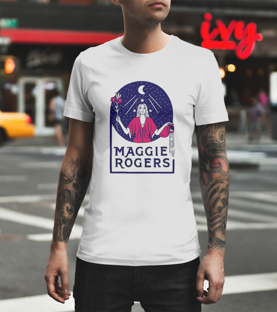 Maggie Rogers The Magi Celestial Moon Starry Night Water Bearer T-Shirt