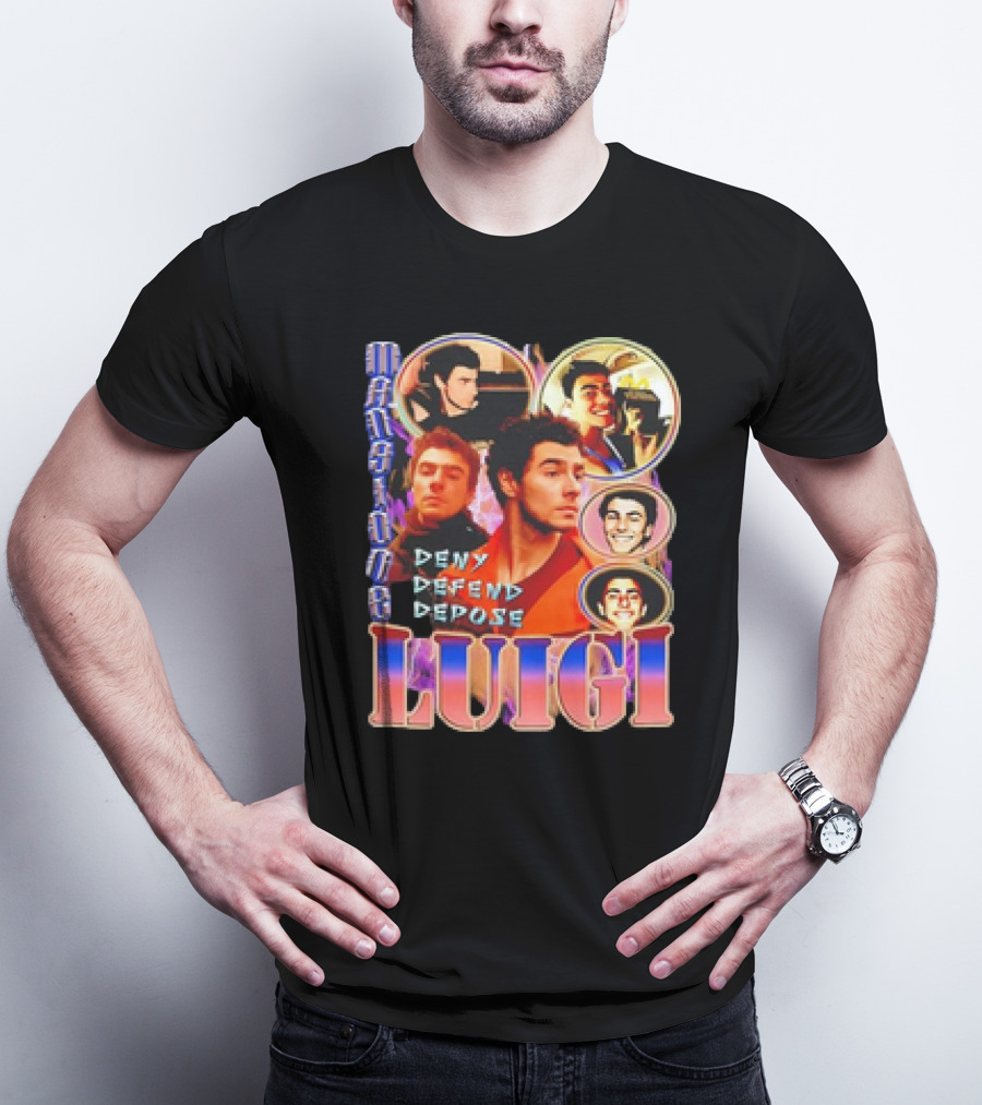 Mansion Party Luigi Deny Defend Depose T-Shirt