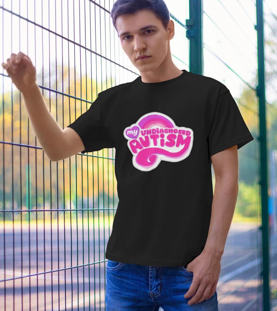 My Undiagnosed Autism Pink Rainbow T-Shirt