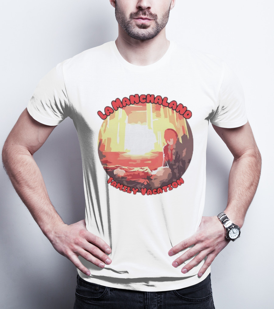 La Manchaland Family Vacation Sci-Fi Adventure Scene T-Shirt