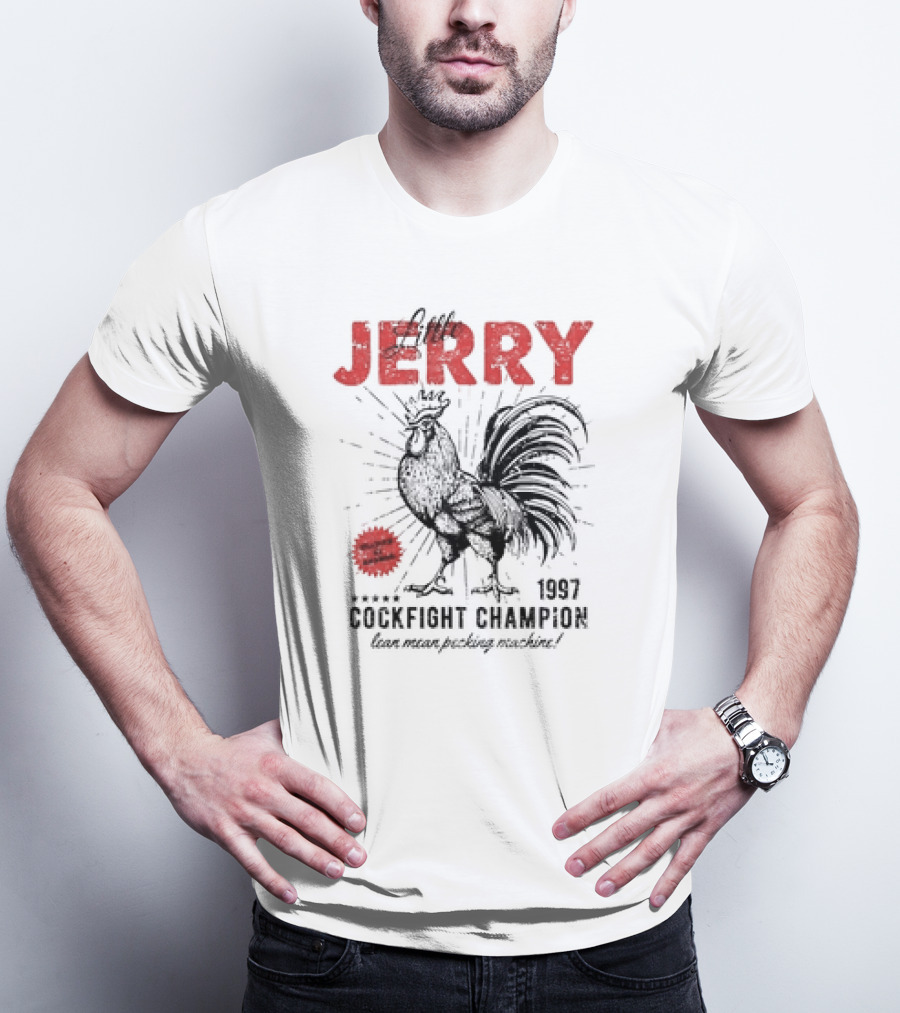 Little Jerry 1997 Cockfight Champion Lean Mean Pecking Machine T-Shirt