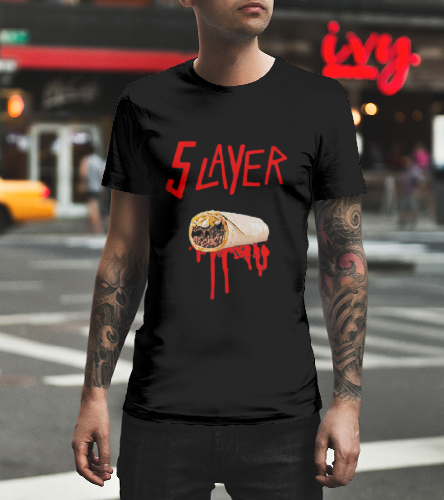 5 Layer Burrito Slayer Parody With Dripping T-Shirt