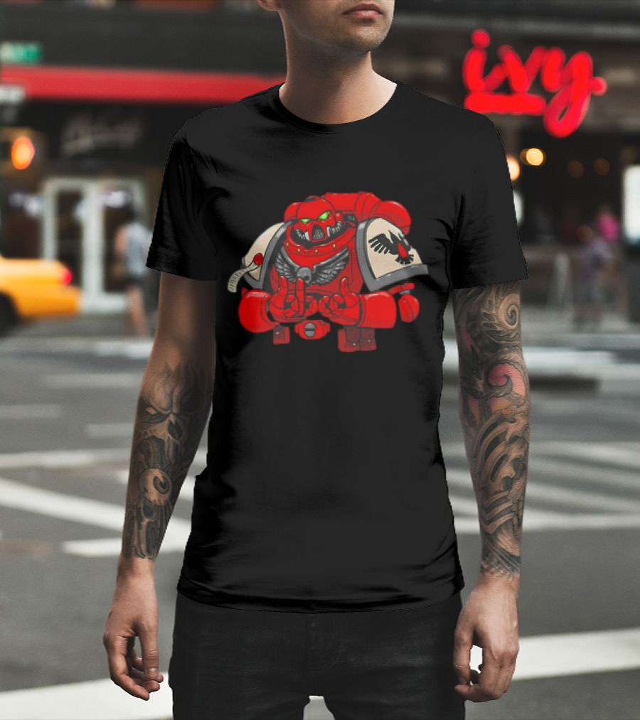 Be Positive Thieving Magpie Knight Space Marine Winged Armor T-Shirt