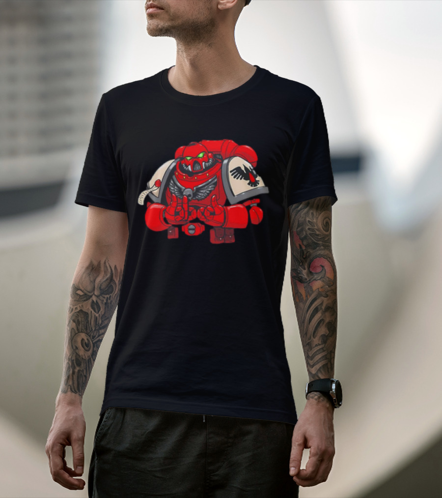 Be Positive Thieving Magpie Knight Space Marine Winged Armor T-Shirt