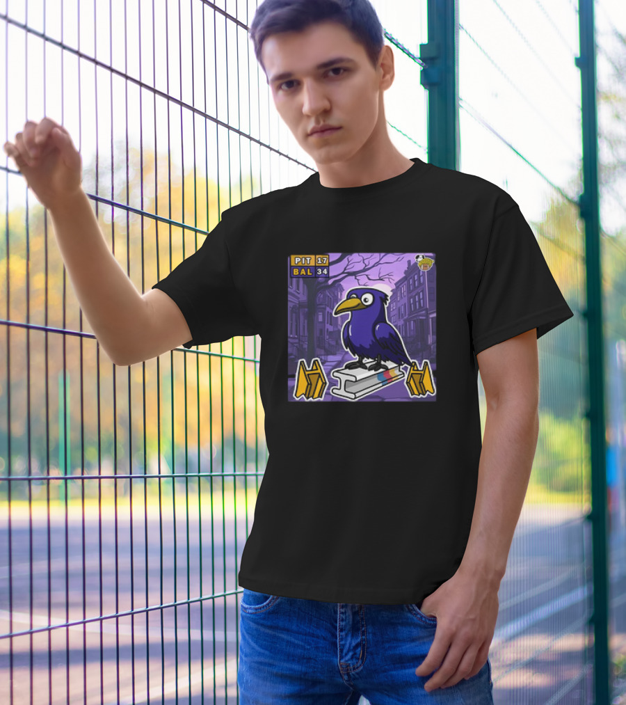Baltimore Ravens Dominate Pittsburgh Steelers 34-17 Victory Showdown T-Shirt