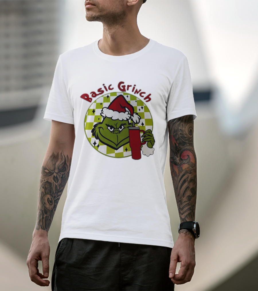 Basic Grinch Christmas Santa Hat Holiday Mug T-Shirt