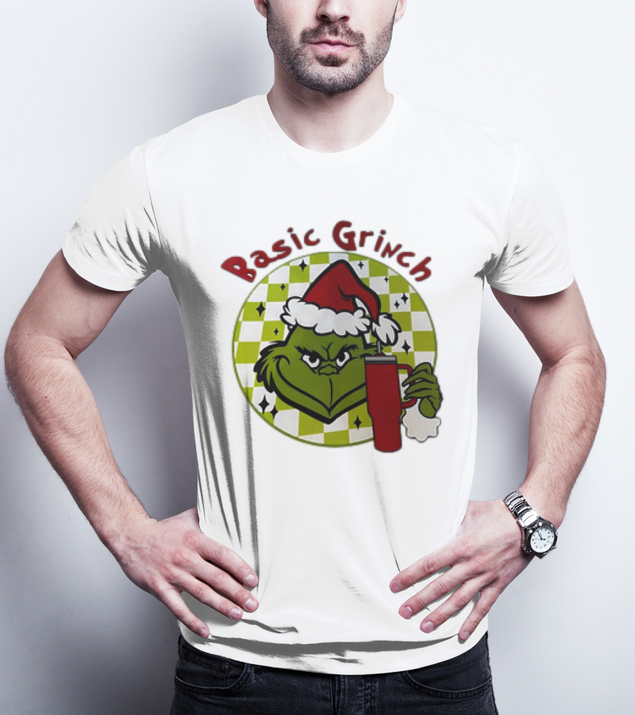 Basic Grinch Christmas Santa Hat Holiday Mug T-Shirt