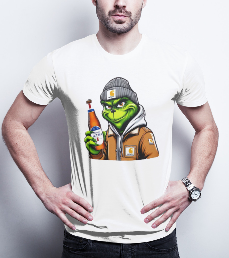 Grinch Michelob Ultra Carhartt Beanie And Jacket T-Shirt
