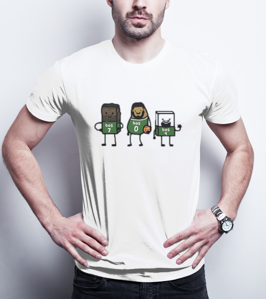 Jaylen Brown Jayson Tatum Derrick White Boston Celtics Brownie Potatum White Chocolate Characters T-Shirt